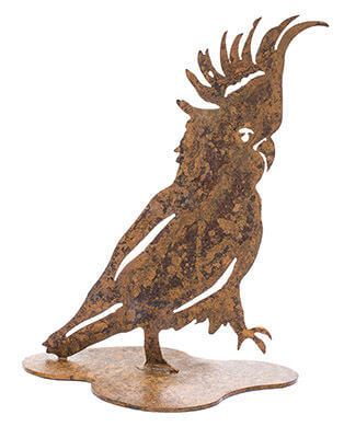 Garden Ornament - Cockatoo Stand - Steel - Guildford Garden Centre