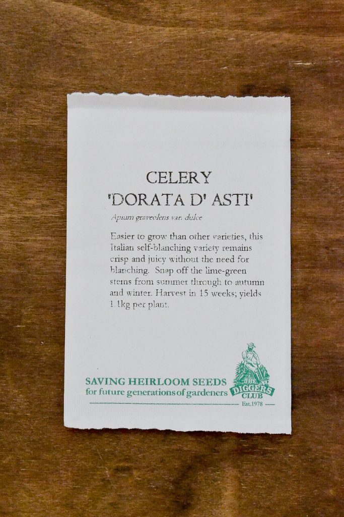 Celery - Dorata D'Asti - Diggers Seeds - Guildford Garden Centre