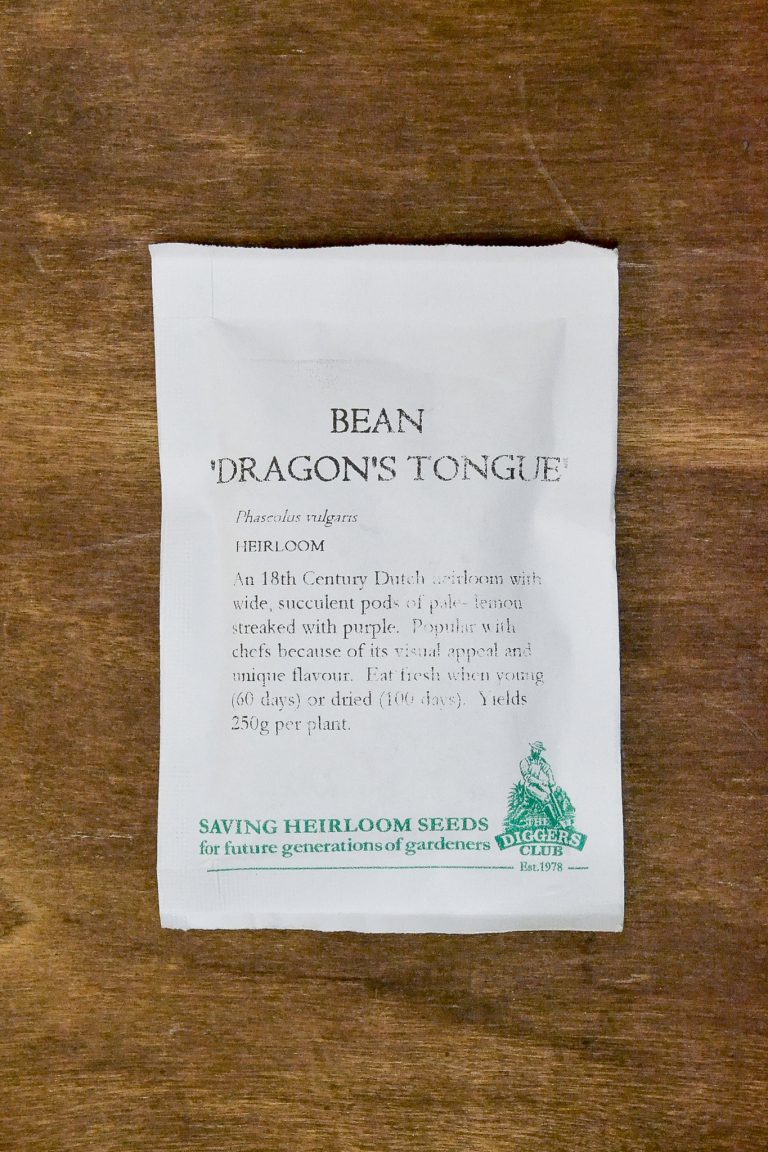 Bean - Dragon's Tongue - Diggers Seeds - Guildford Garden Centre