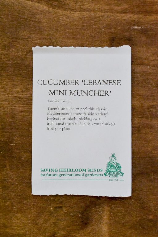 Cucumber - Lebanese Mini Muncher - Diggers Seeds - Guildford Garden Centre