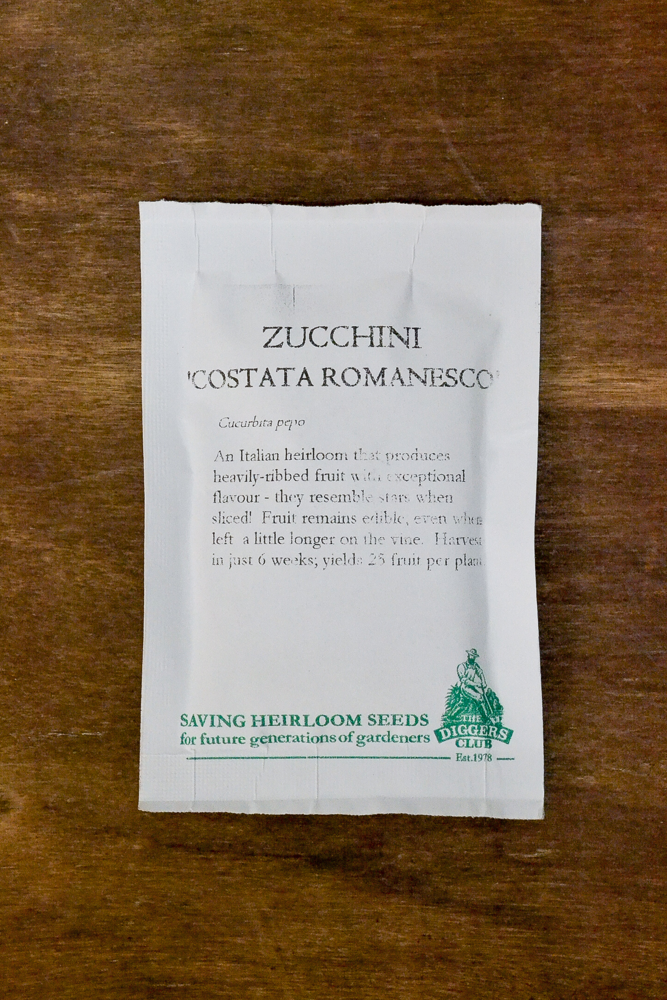 Zucchini - Costata Romanesco - Diggers Seeds - Guildford Garden Centre