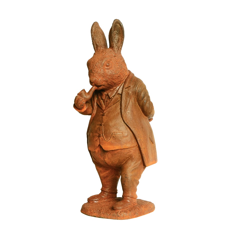 Ornament - Willow Rabbit - Cast Iron - Guildford Garden Centre