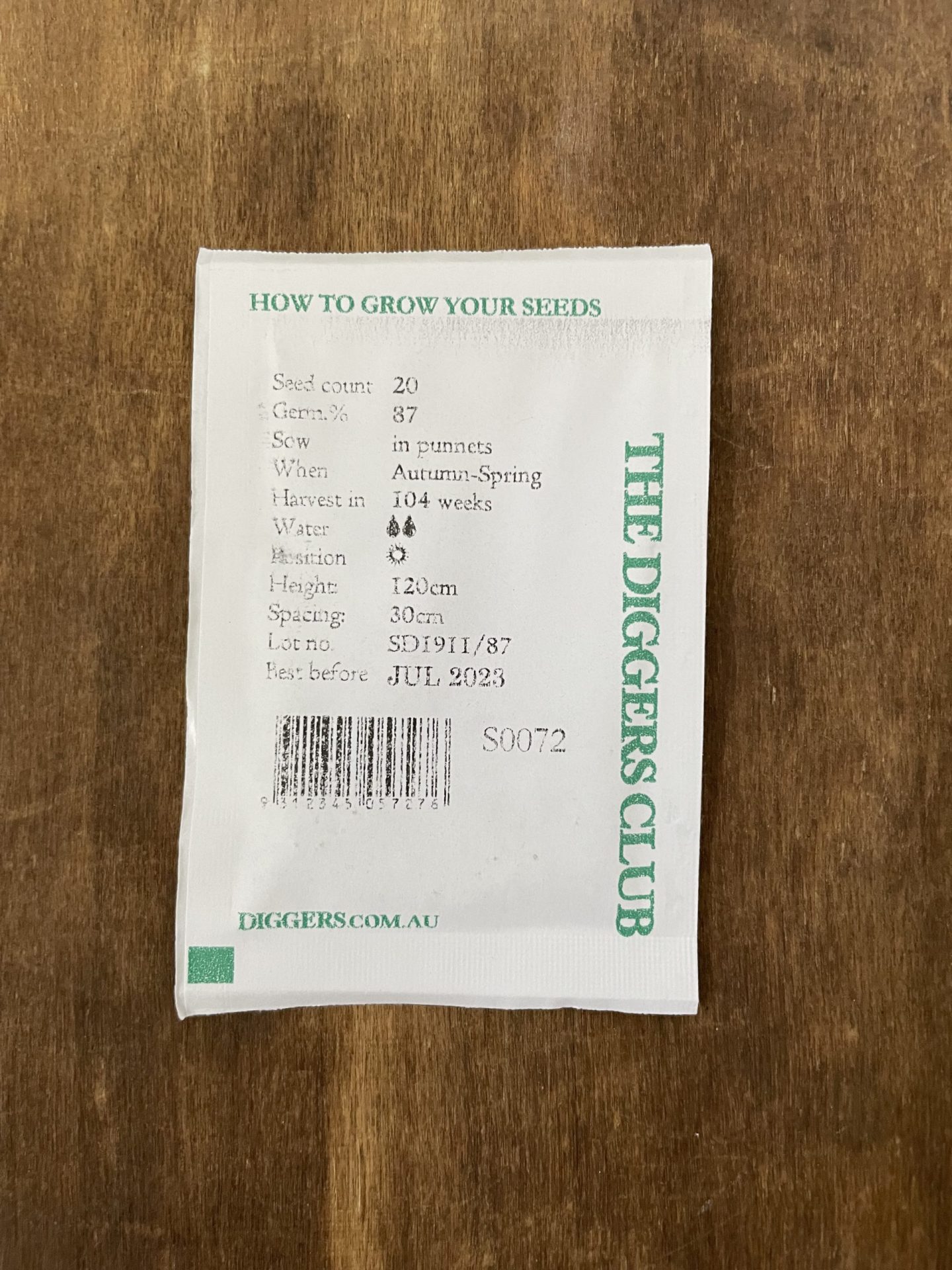 Asparagus - Sweet Purple - Diggers Seeds - Guildford Garden Centre