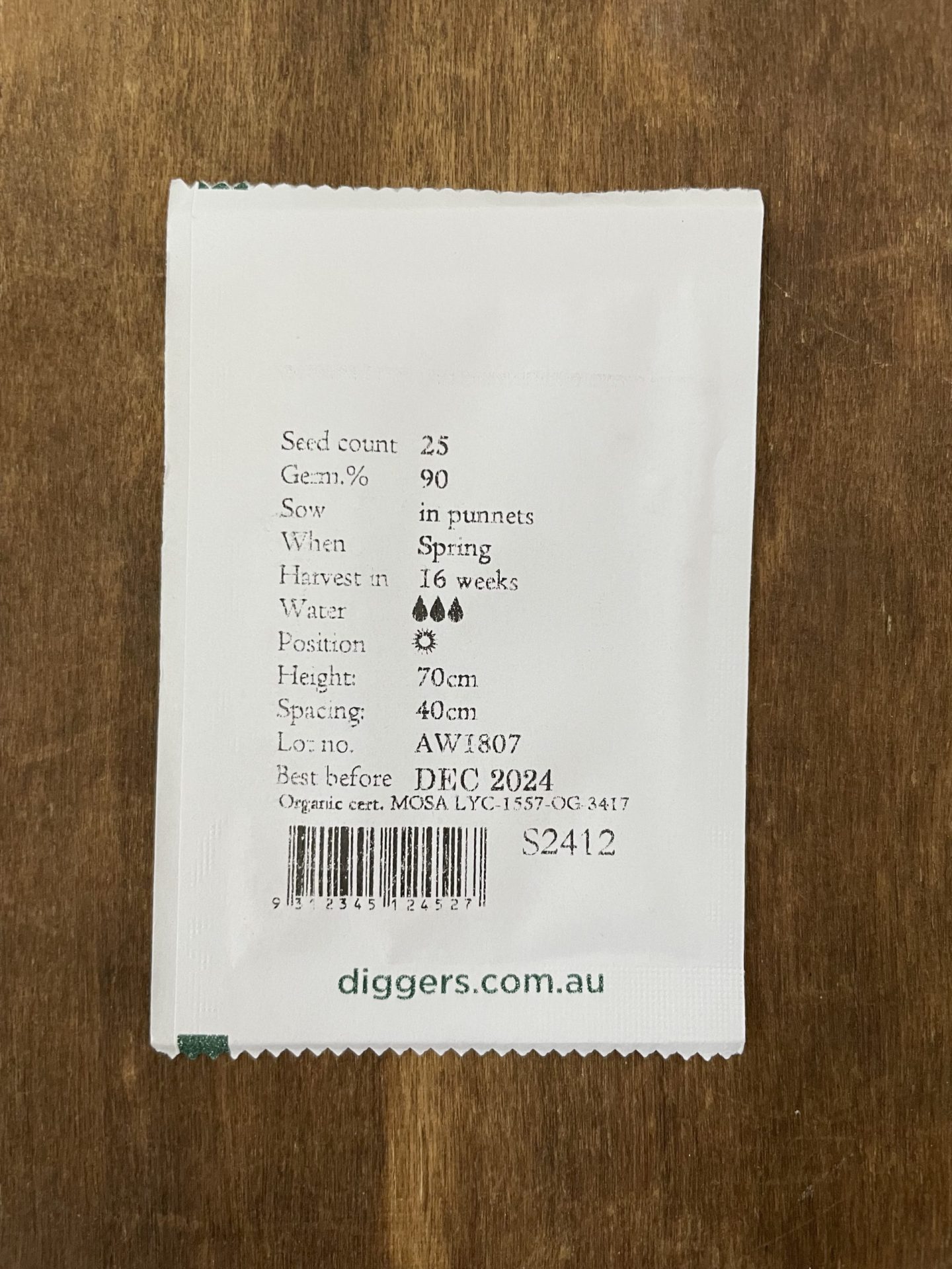 Tomato - Tasmanian Chocolate - Diggers Seeds - Guildford Garden Centre