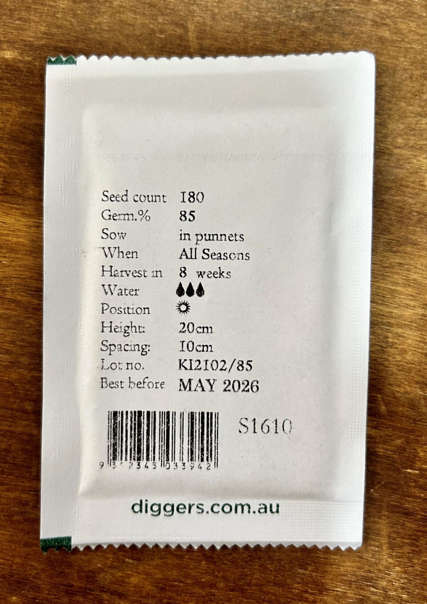 Pak Choy - Red F1 - Diggers Seeds - Guildford Garden Centre