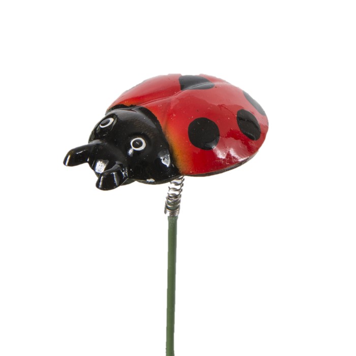 Ornament - Ladybug on Stick - Plastic - Guildford Garden Centre