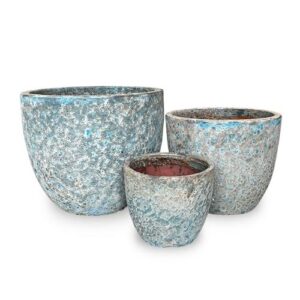 Pot - Atlantis Egg Aqua - Ceramic - Guildford Garden Centre