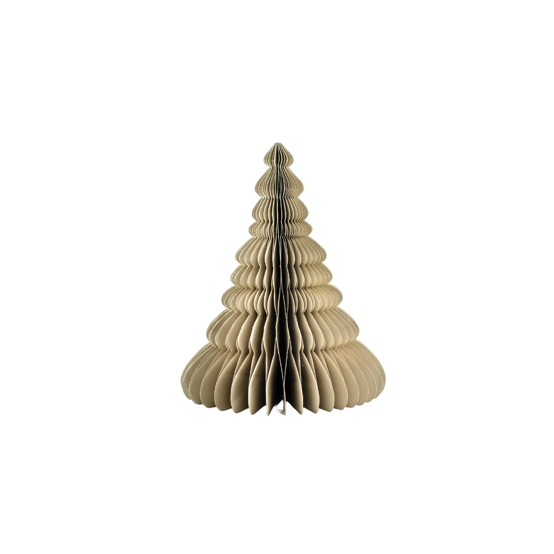 Christmas Ornament - Linen Standing Tree - Paper - Guildford Garden Centre