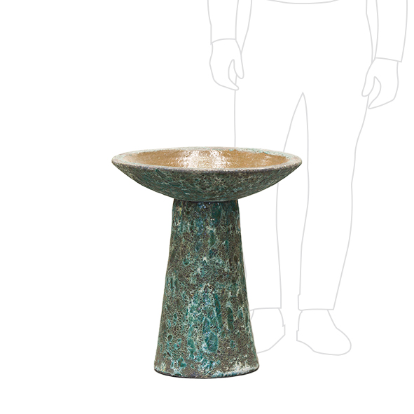 Birdbath - Moro Rustic Jade - Ceramic - Guildford Garden Centre