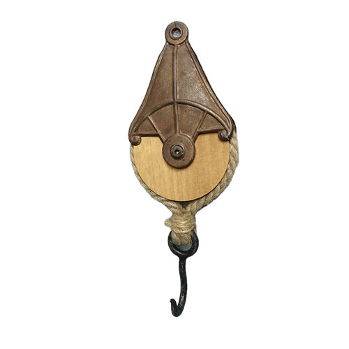 Hook - Round - Wood, Metal & Rope - Guildford Garden Centre