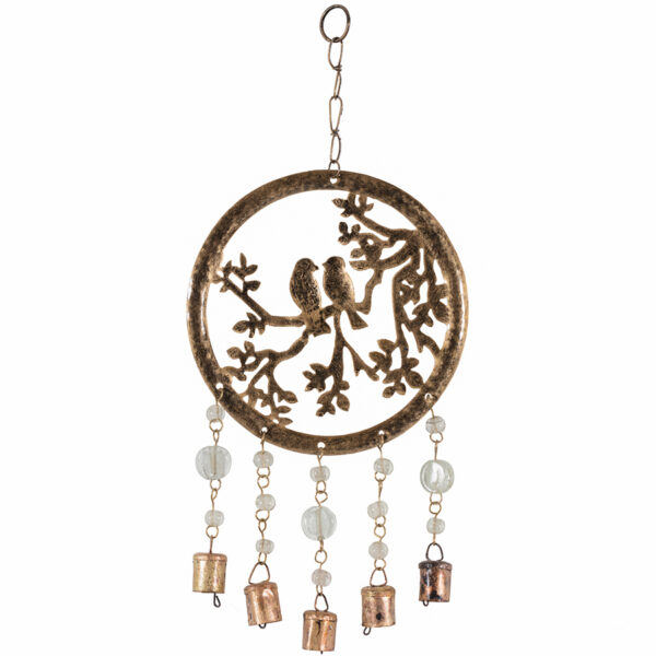 Hanging Chime - Circle Of Life w/Birds - Metal - Guildford Garden Centre