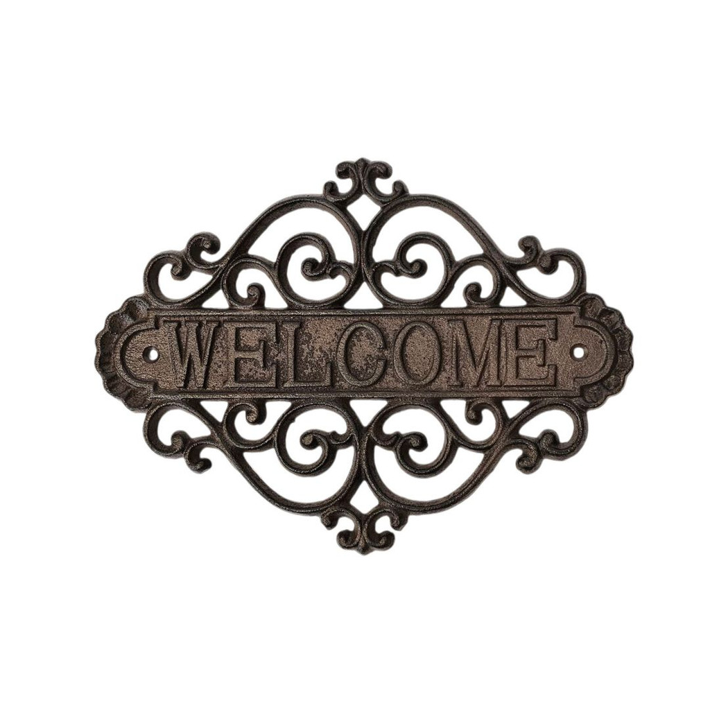 Wall Art - Welcome Sign - Cast Iron - Guildford Garden Centre