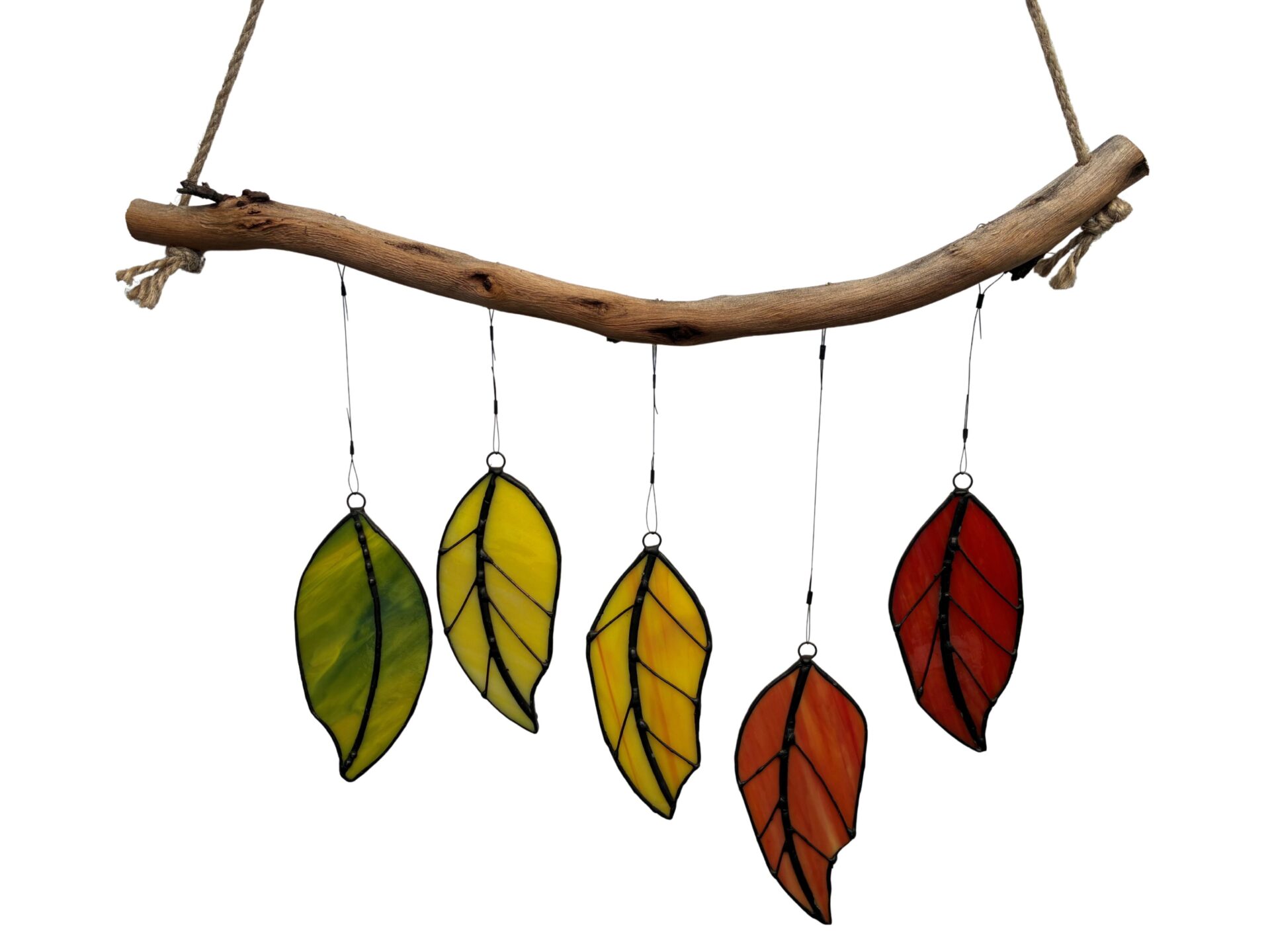 Glass Art - Autumn Leaves - Leadlight - Guildford Garden Centre